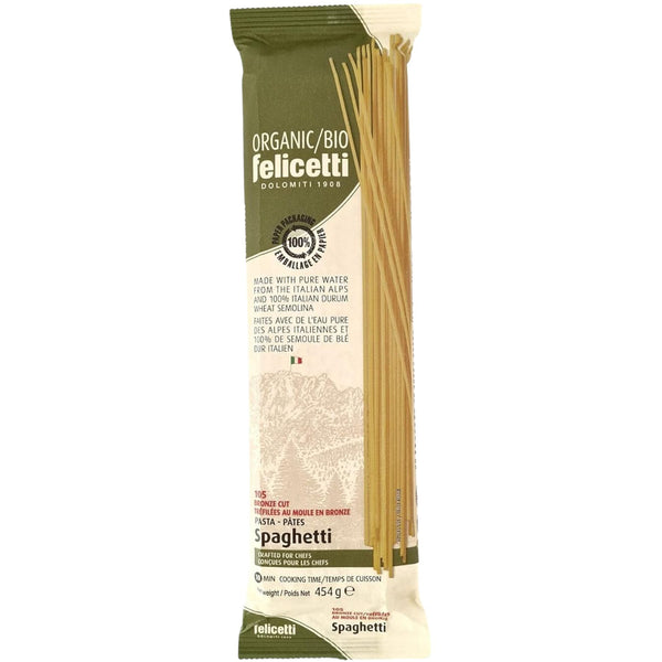 Felicetti Organic White Spaghetti 454g - Fiddleheads Health and Nutrition