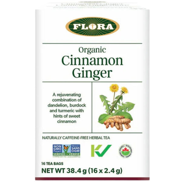 Flora Cinnamon Ginger Tea 16ct - Fiddleheads Health and Nutrition