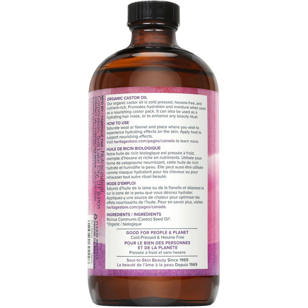 Heritage Store Organic Castor Oil 473ml Fiddleheads Health And Nutrition