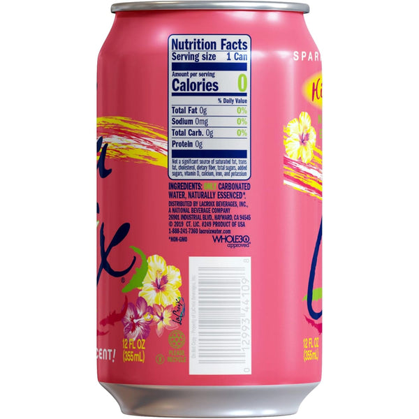 La Croix Sparkling Water - Hi-Biscus 355mL (Single) - Fiddleheads Health and Nutrition