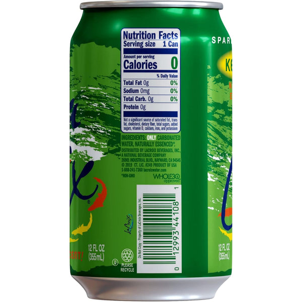 La Croix Sparkling Water - Key Lime 355mL (Single) - Fiddleheads Health and Nutrition