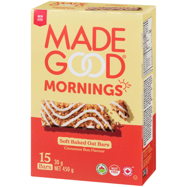 MadeGood Mornings Cinnamon Bun Soft Baked Bars 15pk - Fiddleheads ...