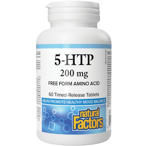 Natural Factors 5-HTP 200mg Timed-release Tablets 60s - Fiddleheads ...