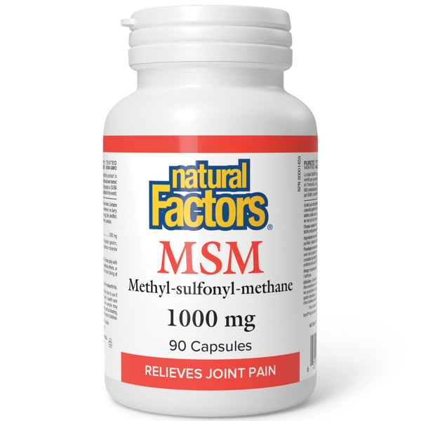 Natural Factors MSM 1000mg 90s - Fiddleheads Health and Nutrition