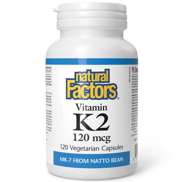 Natural Factors Vitamin K2 120mcg 120s - Fiddleheads Health and Nutrition