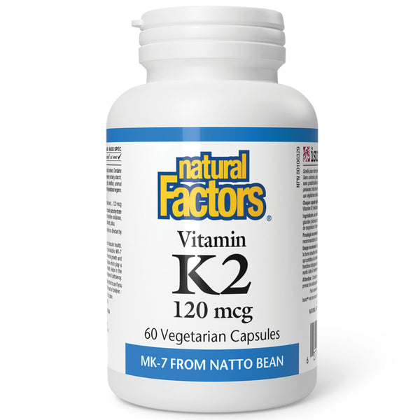 Natural Factors Vitamin K2 120mcg 60s - Fiddleheads Health and Nutrition