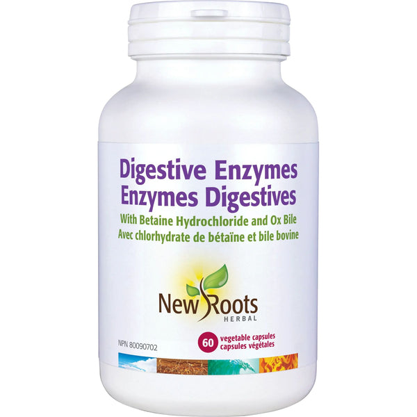 New Roots Digestive Enzymes 60s - Fiddleheads Health and Nutrition