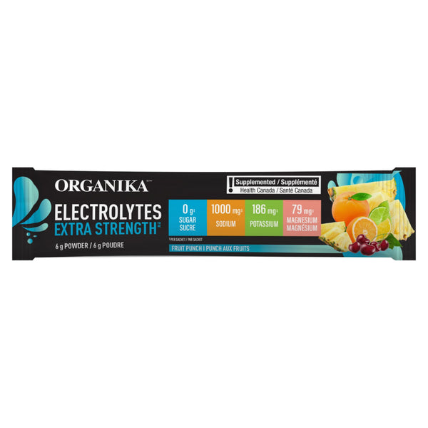 Organika Extra Strength Electrolytes Fruit Punch 6g (single sachet ...