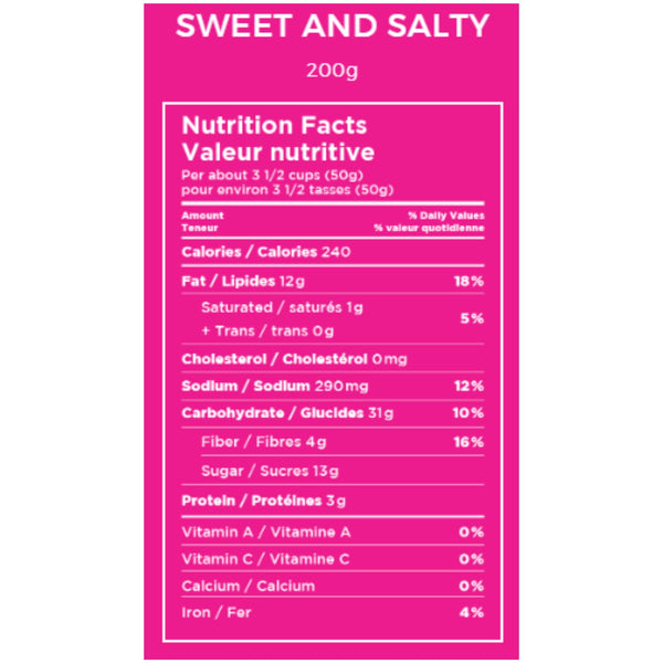 Pur Popcorn Sweet & Salty 200g - Fiddleheads Health and Nutrition