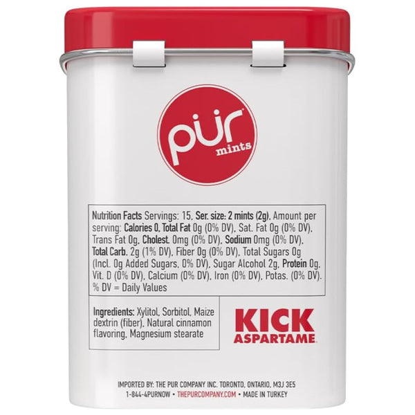 PUR Mints Cinnamon Tin 30g - Fiddleheads Health and Nutrition