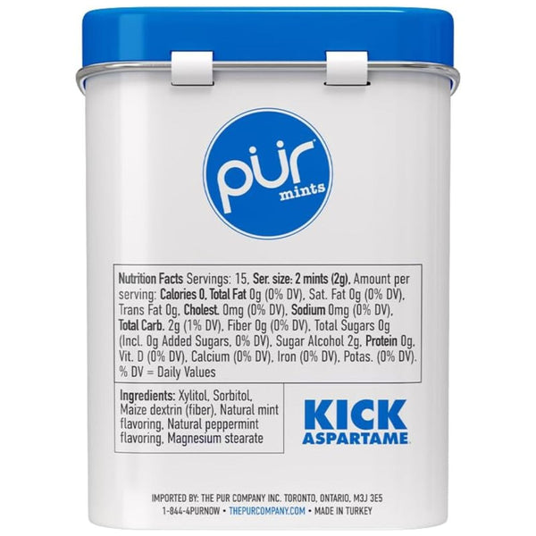 PUR Mints Peppermint Tin 30g - Fiddleheads Health and Nutrition
