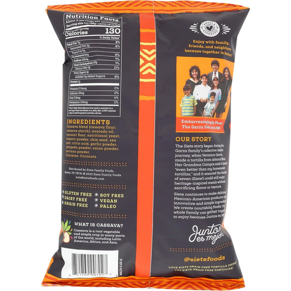 Siete Grain Free Tortilla Chips Nacho 142g - Fiddleheads Health and ...