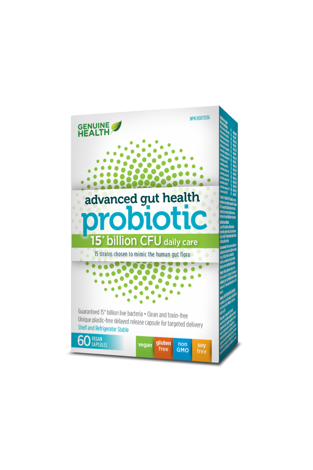 Genuine Health Advanced Gut Health Probiotic 15 Billion CFU 60s ...