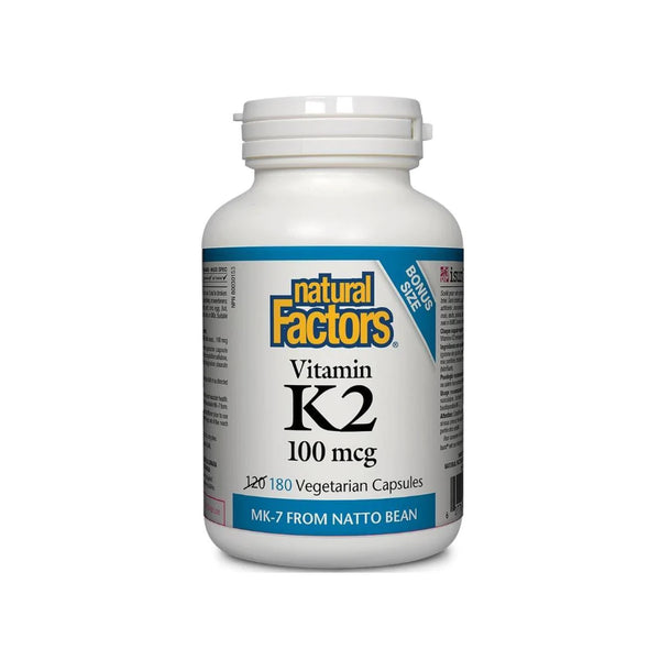 Natural Factors Vitamin K2 180s - Fiddleheads Health and Nutrition
